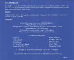 Carrier Command - VGMdb